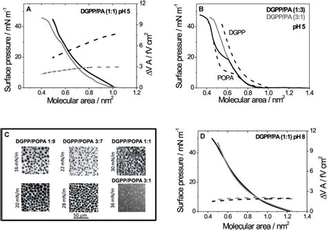 Compression Isotherms For Mixed Monolayers Of Dgpp And Popa On