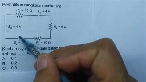 Rangkaian Listrik Sederhana 1 Soal Kuat Arus 1loop Fisika Sma Youtube