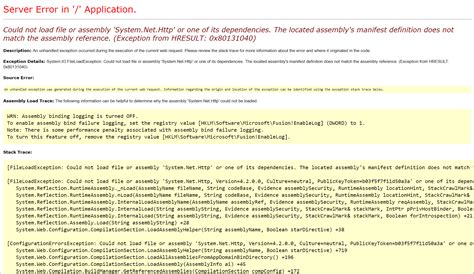 c dependency error system when using azure