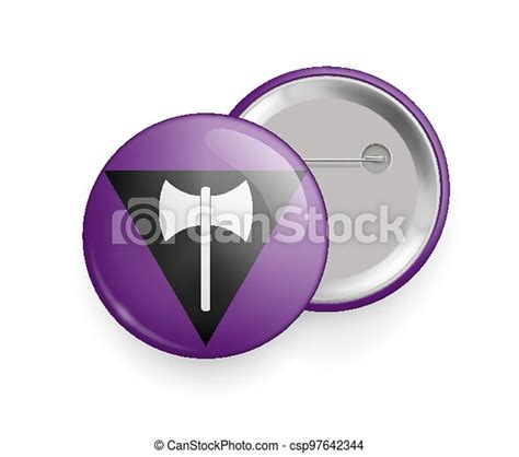 Labrys Lesbian Pride Flag Round Glossy 3d Badge Lgbtq Lesbian Feminist