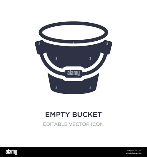 empty bucket icon on white background simple element illustration from