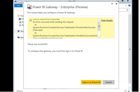 power bi cloud unable to connect microsoft power bi community