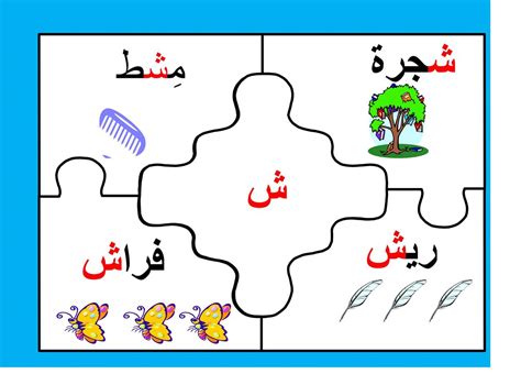 بطاقات حرف الشين