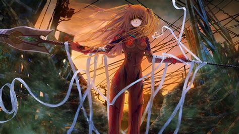 Neon Genesis Evangelion Asuka Langley Soryu Plugsuit Anime Girls