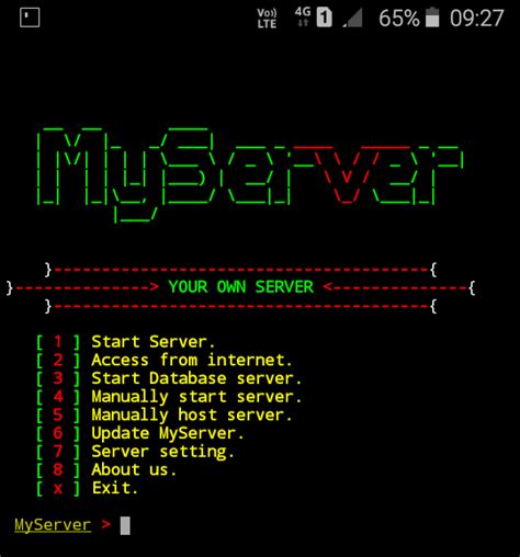 install myserver in termux on android hackers dormitory