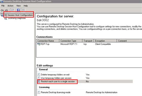 how to enable multiple single remote desktop sessions in windows server
