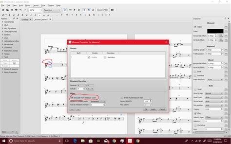 how to hide measures in individual parts musescore