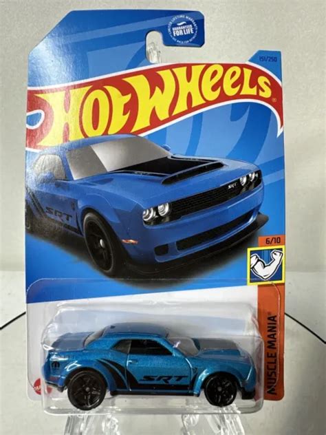 Hot Wheels Muscle Mania Dodge Challenger Srt Demon Blue Hot Sex Picture