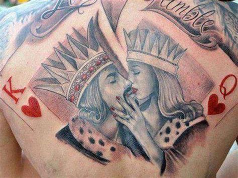 Matching Couple Tattoos King And Queen