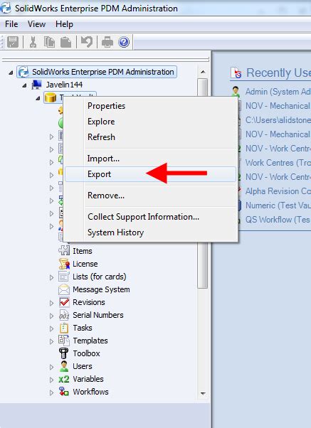 Exporting Solidworks Pdm Vault Settings [video]
