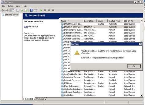 emc host interface agent error dell community