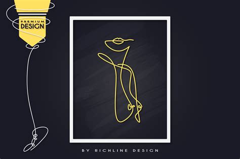 Sexy Girl Nude Line Art Poster Graphic By Richline Design · Creative