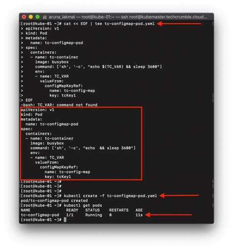 how to configure kubernetes pods to use configmap data