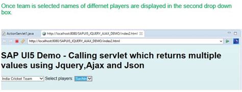 sap ui5 calling servlet returning multiple values using jquery ajax