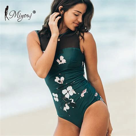 Miyouj Mesh Swimwear Women Bathing Suit Translucent Swimsuit Female