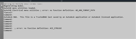solved error no function definition ace strcase autodesk community