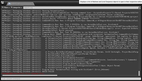 unreal engine 4 ue4 packaging error unknown error stack overflow