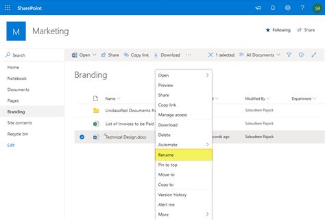 sharepoint online rename files in document library using powershell 068