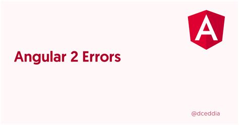 angular 2 errors
