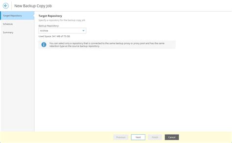 Step 2 Choose Backup Copy Target Veeam Service Provider Console