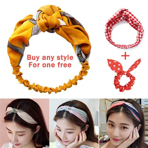 Summer Bohemian Hair Bands Women Girls Print Headbands Fashion Cross