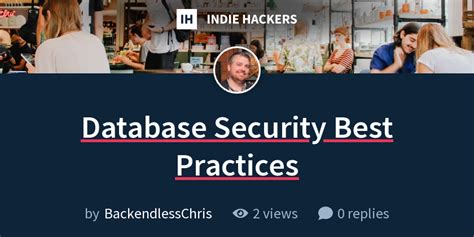 database security best practices