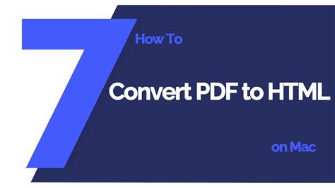 how to convert pdf to html on mac pdfelement 7 youtube