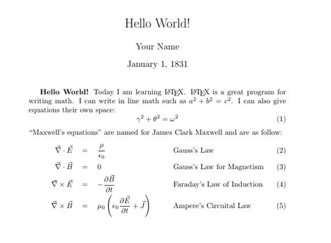 exercises getting started with latex research guides at new york