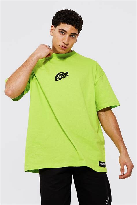 Mens Oversized Graphic Back Print T Shirt Boohoo Uk