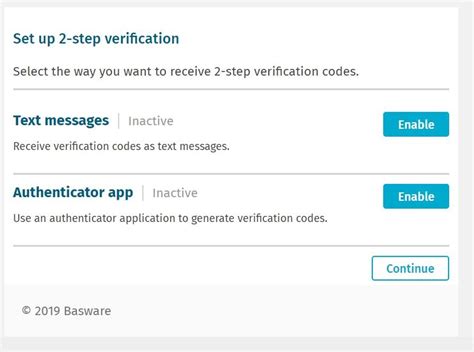 set up 2 step verification