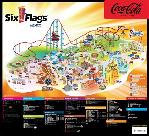 Mapa Del Parque Six Flags Mexico