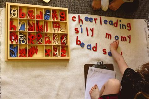 Writing With The Moveable Alphabet Montessori Works