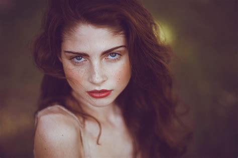 Redhead Freckles Women Sabrina Lynn Hd Wallpaper