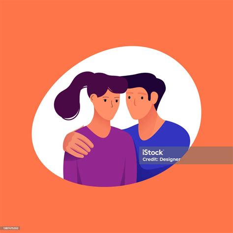 커플 컨셉 벡터 일러스트레이션 2명에 대한 스톡 벡터 아트 및 기타 이미지 2명 개념 남자 친구 Istock