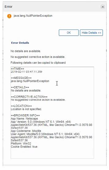 error java lang nullpointerexception seen when trying to restore
