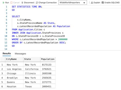 what is statistics time in sql server