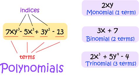 monomial math definitions letter m