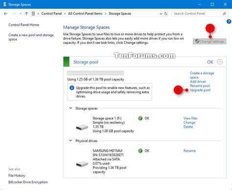 upgrade storage pool for storage spaces in windows 10 tutorials