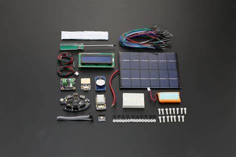weather station kit with solar panel dfrobot