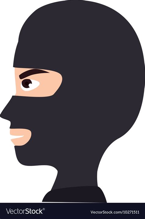 Mask Thief Robber Royalty Free Vector Image Vectorstock