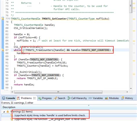 open source static code analysis cppcheck with eclipse mcu on eclipse