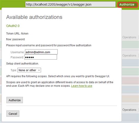 c use jwt authorization bearer in swagger in asp