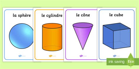 Posters Daffichage Les Formes En 3d Teacher Made