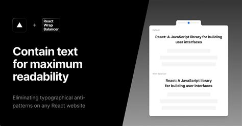 improving readability with react wrap balancer vercel