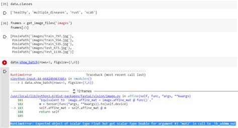 error data show batch runtimeerror expected object of