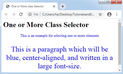 css selector tutorialandexample