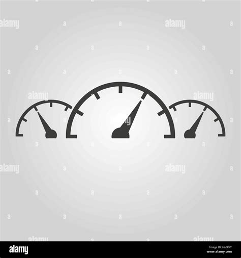 The Tachometer Speedometer And Indicator Icon Performance Measurement