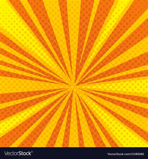 Pop Art Cartoon Retro Blast Sunburst Royalty Free Vector