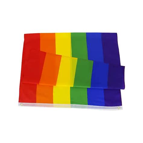 Wholesale Stock Progress 3x5ft Polyester Big Rainbow Lesbian Lgbt Gay