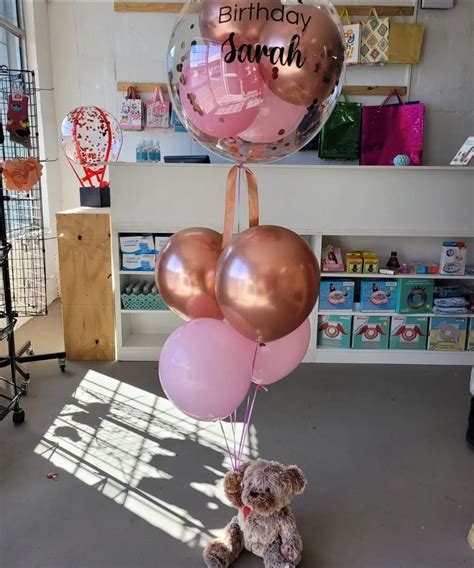 Teddy Helium Balloon Bunch Randzy